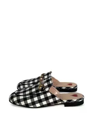 Gucci Princetown Checked Mules