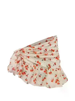 Farm Rio Cherry Print Mini Skirt