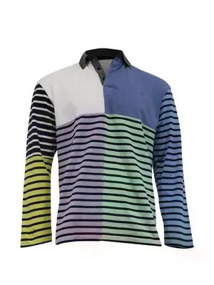 JW Anderson Patchwork Long-sleeve Polo Shirt