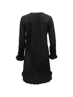 GANNI Long-sleeved Ruffled Dress