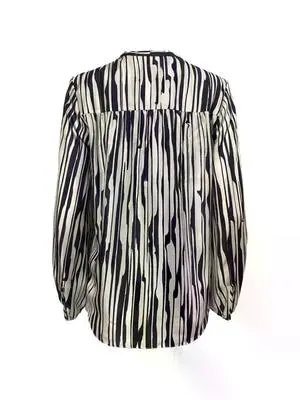Theory Zebra-print Long-sleeve Blouse