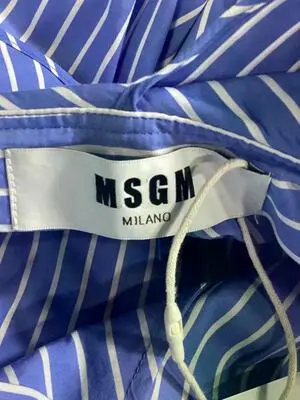 MSGM Striped Asymmetrical Mini Dress