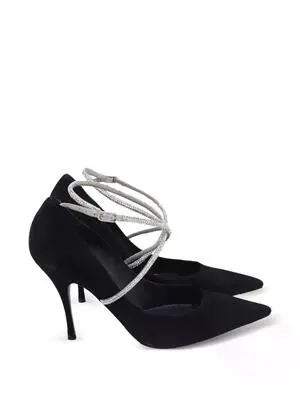 Rene Caovilla Crystal Cross-strap Pumps