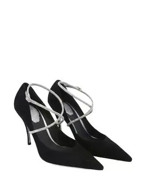 Rene Caovilla Crystal Cross-strap Pumps