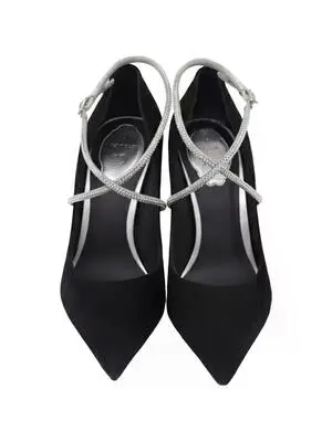 Rene Caovilla Crystal Cross-strap Pumps