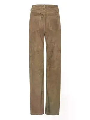 ROTATE BY BIRGER CHRISTENSEN Straight Suede Trousers