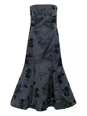 ROTATE BY BIRGER CHRISTENSEN 3d Flower Midi Dress