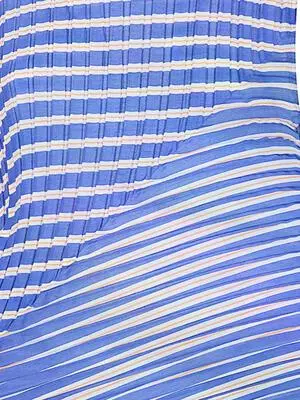 Issey Miyake Striped Plissé Dress