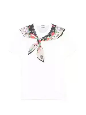 Moschino Floral-print Scarf T-shirt - White