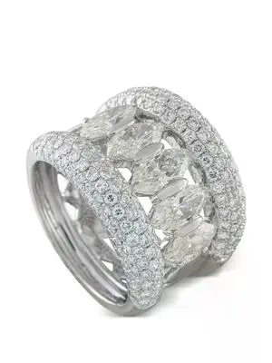 LB EXCLUSIVE 18k White Gold 3.60 Ct. Diamond Band Ring - Silver