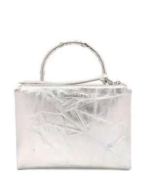 COCCINELLE Arlettis Metallic Handbag - Silver