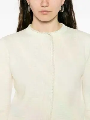 Fabiana Filippi Textured-trim Cardigan - Neutrals