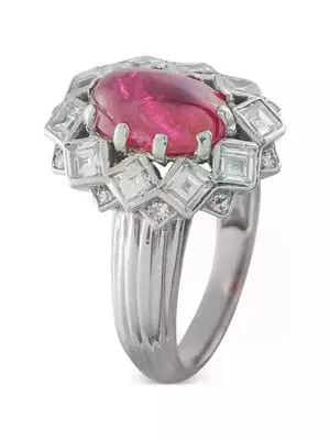MAUBOUSSIN Diamond And Ruby Ring - Silver