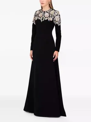 DINA MELWANI Embellished Maxi Gown