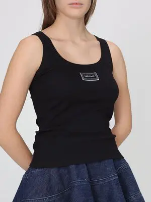 Versace Ribbed Tank Top - Black