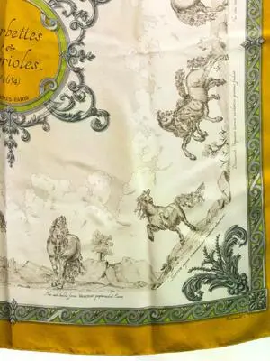 Hermès 1962 Courbettes Et Cabrioles Silk Scarf - Neutrals