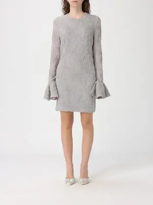ROTATE BY BIRGER CHRISTENSEN Textured Mini Dress - Grey
