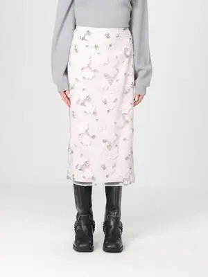 ROTATE BY BIRGER CHRISTENSEN Floral Appliqué Midi Skirt