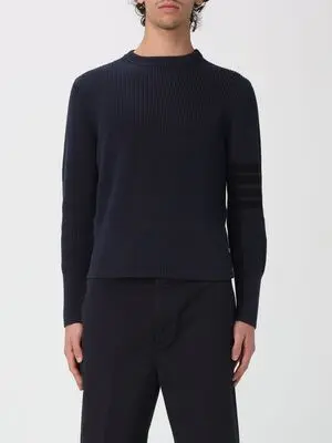 Thom Browne Ribbed Crewneck Pullover - Blue