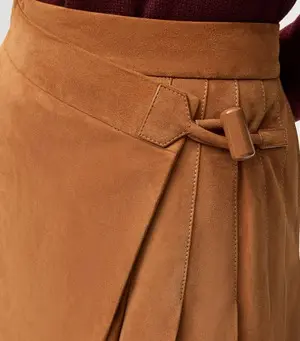 Loewe Suede Pleated Mini Skirt