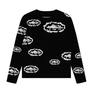 DENIM TEARS X Cortiez Island Wreath Waffle Thermal - Black