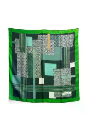 Dior 1980s Silk Scarf - Green