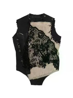 MARC LE BIHAN Lace Beaded Vest