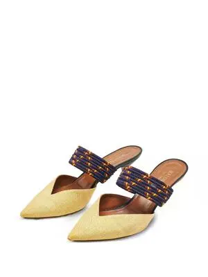 MALONE SOULIERS Maisie Heeled Mules - Yellow