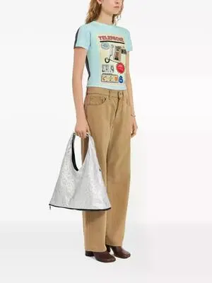 MAISON MARGIELA Graphic Print Roundneck Sweatshirt - Blue