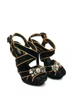 Dolce & Gabbana Platform Crystal-embellished Sandals