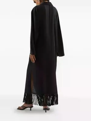 TALLER MARMO Bordighera Fringed-hem Maxi Dress