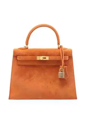 Hermès 2004 Doblis Kelly Ii Sellier 25 Satchel - Orange