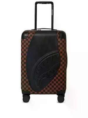SPRAYGROUND Jetstream Checkerboard Shark Trolley Bag - Brown