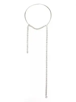MAISON MARGIELA Rhinestone-embellished Pendant Necklace - Silver
