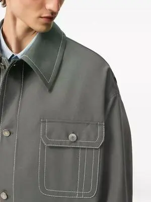 Ami Patch-pocket Worker Jacket - Grey