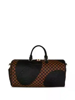 SPRAYGROUND Jetstream Embossed Check Holdall - Brown