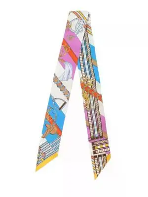 Hermès 2019-2025 Brides Et Gris Gris Silk Twilly Scarf Scarves - Multicolour