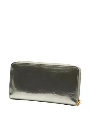 LOUIS VUITTON 2017 Monogram Vernis Zippy Wallet Long Wallets - Silver
