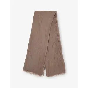 Rick Owens Y Mega Modal And Linen-blend Scarf - Dust