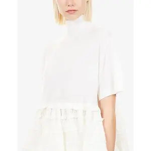 Alaïa Ruffled Peplum Wool Top