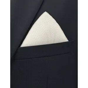 Eleventy Polka-dot Wool And Cotton-blend Pocket Square