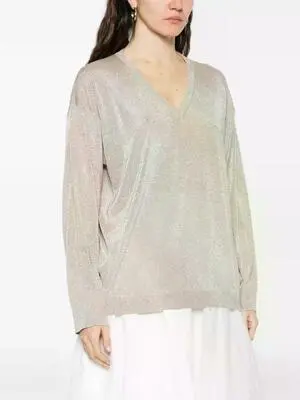 Fabiana Filippi V-neck Long-sleeve Sweater