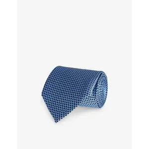 TOM FORD Diamond-woven Silk Neck Tie - Azure Blue