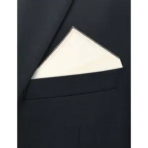 Eleventy Rolled-edge Wool-blend Pocket Square