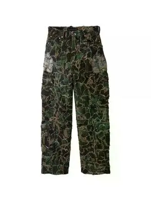 WHO DECIDES WAR BY EV BRAVADO Camouflage Print Cargo Pants