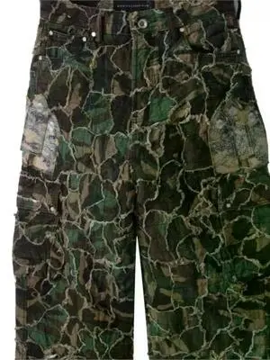 WHO DECIDES WAR BY EV BRAVADO Camouflage Print Cargo Pants
