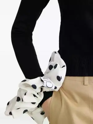 PATOU Polka Dot Scrunchie - Neutrals