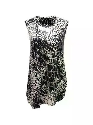 Vince Croc-print Sleeveless Top