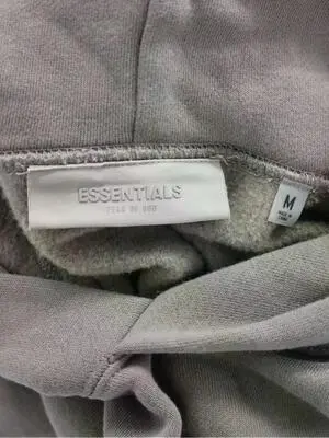 Fear Of God Flocked Logo Hoodie - Grey
