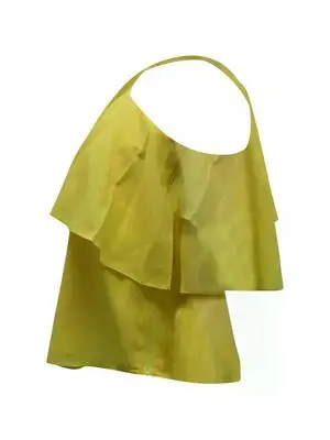 Alice + Olivia Ruffled One-shoulder Top